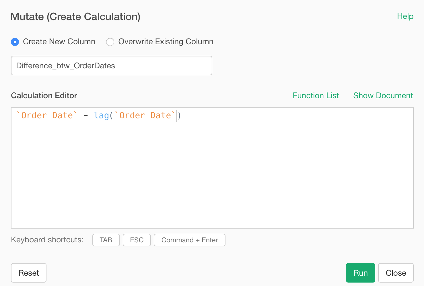 When you run it, the new column will be created like the below.